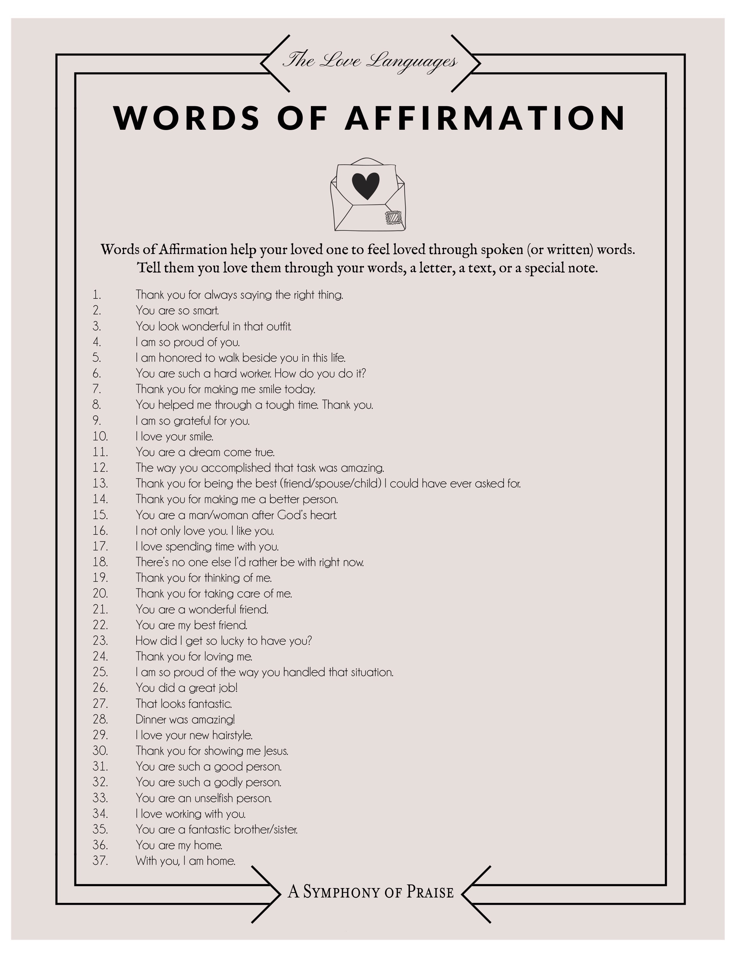 What Is the Love Language of Words of Affirmation? – The Sisterhood Hub